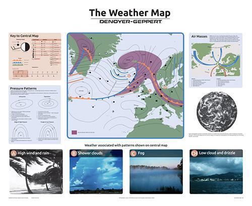 1934-10 Weather Map – Denoyer-Geppert Science Company